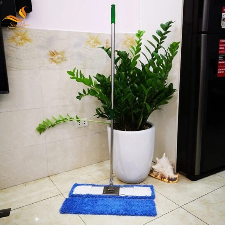 Cây lau nhà inox sợi sanho, cây lau nhà công nghiệp 45-60-90cm